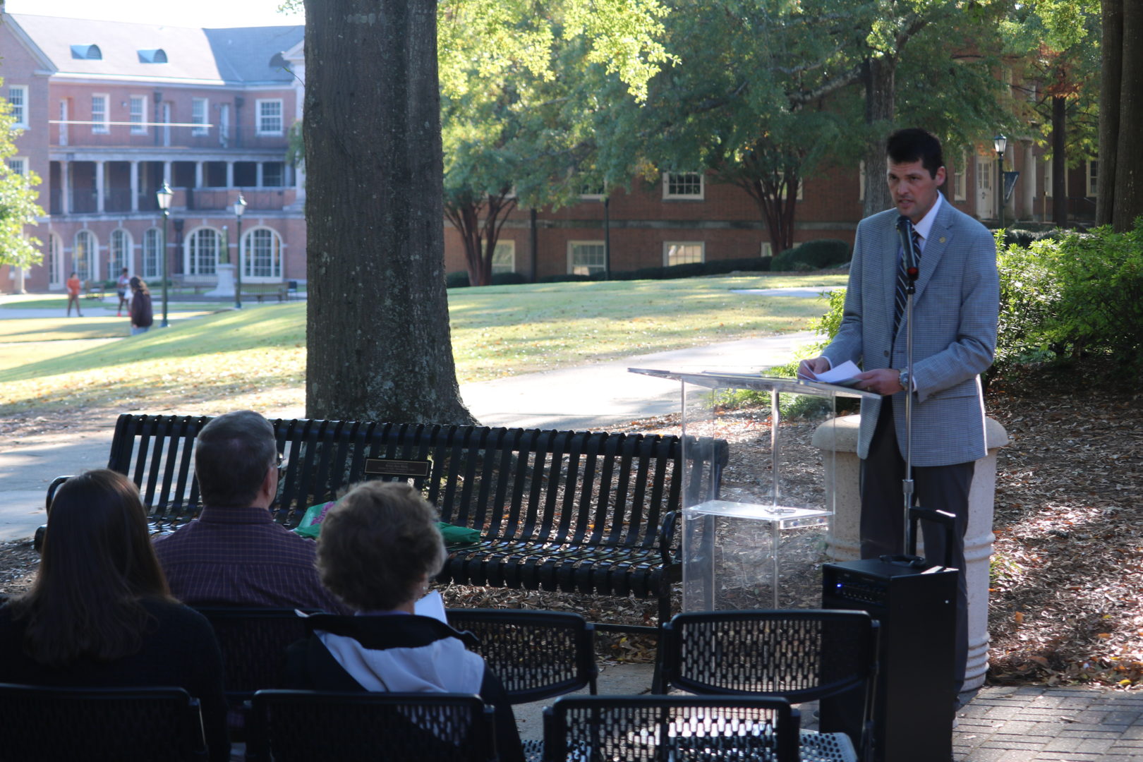 New bench dedicated to SAMbassador Kristi Metz - The Samford Crimson